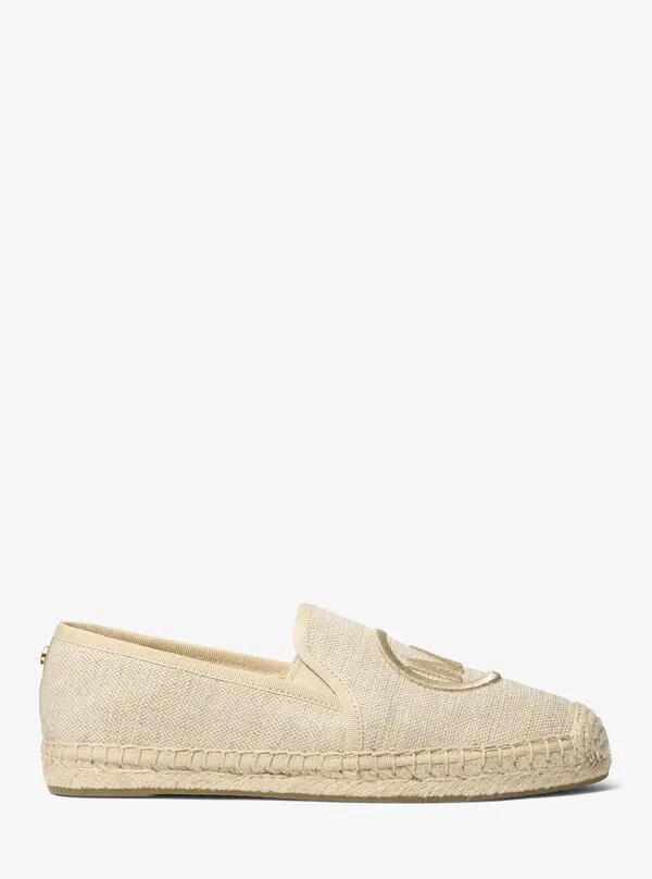 Michael Kors Hastings Metallic Canvas Espadrille - Gold