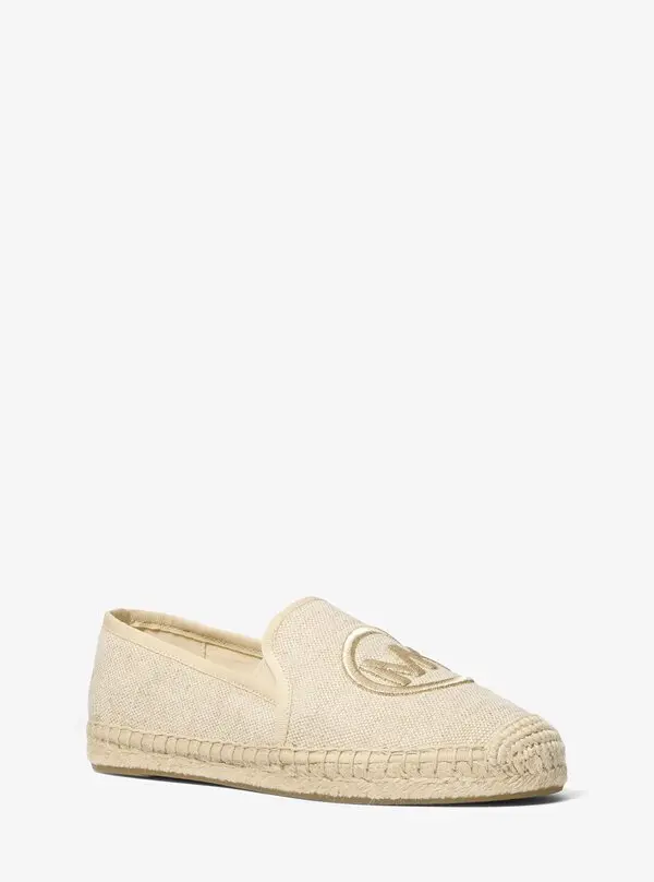 Michael Kors Hastings Metallic Canvas Espadrille - Gold