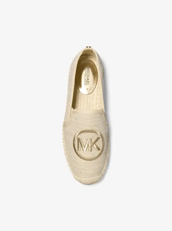 Michael Kors Hastings Metallic Canvas Espadrille - Gold