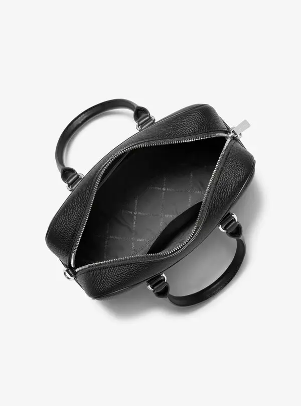 Michael Kors Medium Pebbled Leather Satchel - Black