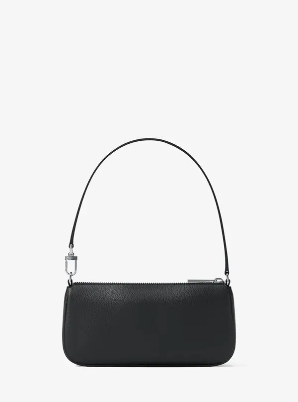 Michael Kors Zoe Small Pebbled Leather Pochette - Black