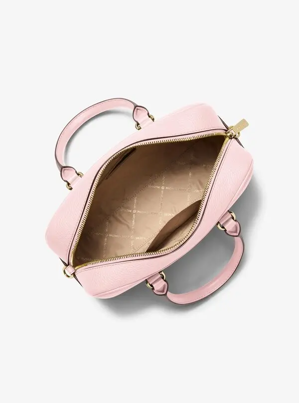 Michael Kors Thompson Pebbled Leather Satchel - Pink