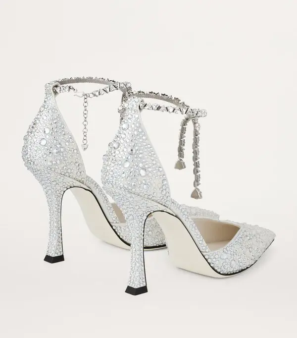 JIMMY CHOO Stevie 100 Embellished Pumps - Ivory