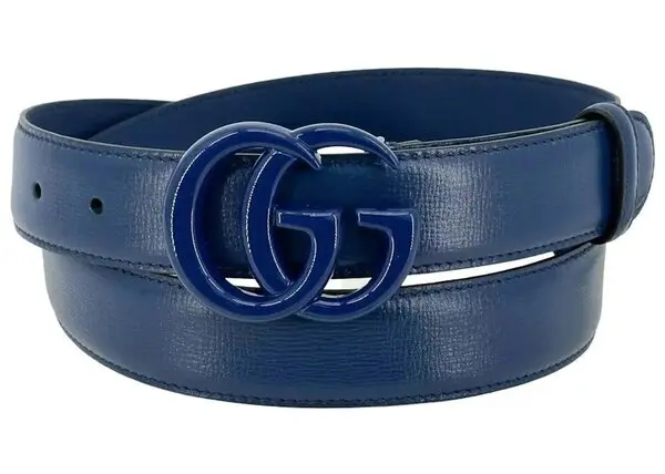 Balenciaga Bb Silvertone Belt - Blue