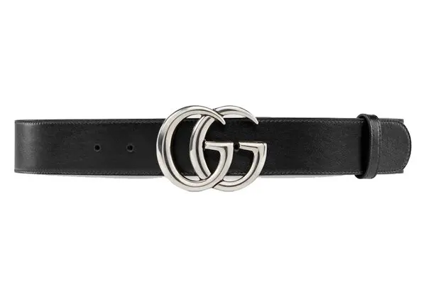 Versace La Medusa Buckle Leather Belt - Black