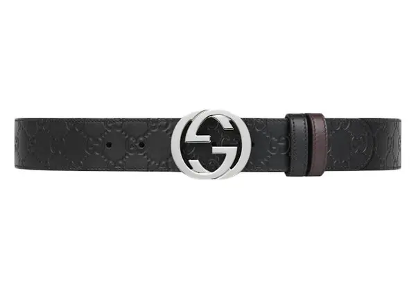 Gucci Interlocking G Belt Gg Supreme - Black