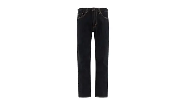 LEVI'S Cassandre Belt With Square Buckle In Grained Leather - Blue