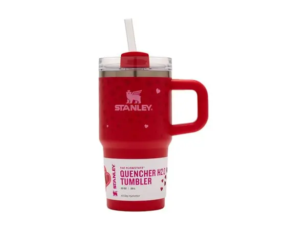 STANLEY X Target Exclusive Valentines Day Flowstate Quencher 20oz Tumbler - Ruby Hearts