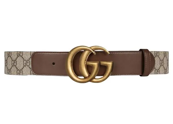Moon Boot Gg Belt With Double G Buckle - Brown