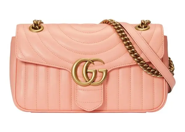 Gucci Gg Marmont Small Shoulder Bag - Peach