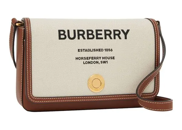 Burberry Horseferry Print Canvas And Leather Note Mini Bag