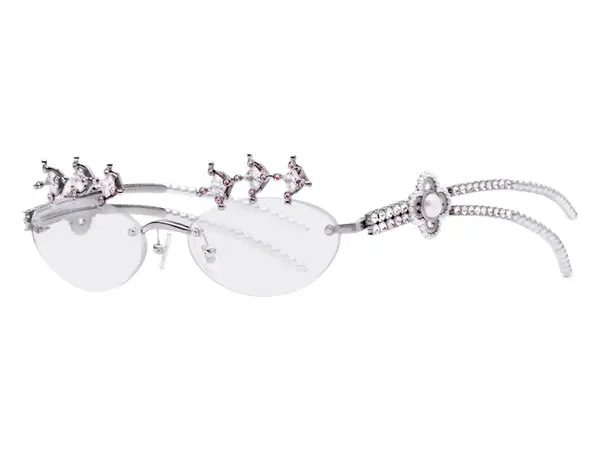 GENTLE MONSTER Briolette 02 Rimless Sunglasses - Silver/clear