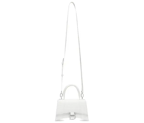 Balenciaga Hourglass Xs Top Handle Bag - White