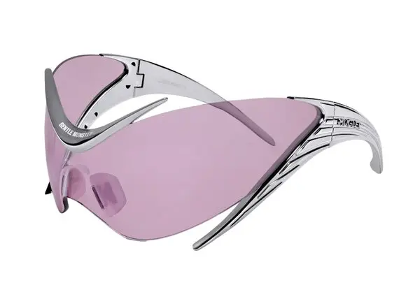 GENTLE MONSTER X Mugler Spiral Sunglasses - Chrome Silver/violet (01 Cs1)