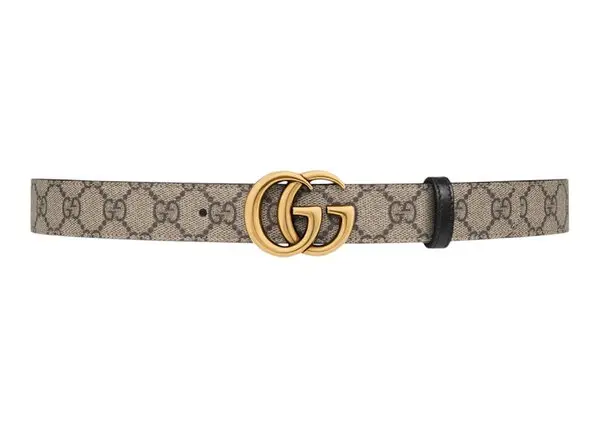 Gucci Gg Marmont Reversible Belt - Beige/ebony/black