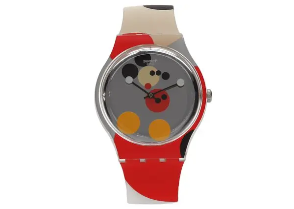 SWATCH X Damien Hirst Mirror Spot Mickey Watch - Plastic
