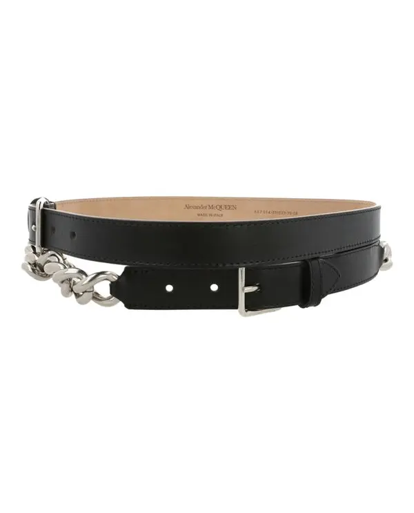Gucci Gg Marmont Leather Belt With Shiny Buckle - Black