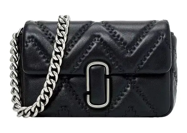 Marc Jacobs Quilted Leather J Marc Shoulder Bag - Black