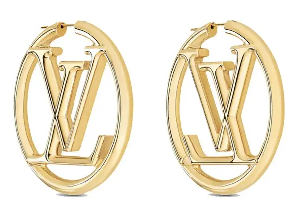 LOUIS VUITTON Louise Hoop Earrings - Gold