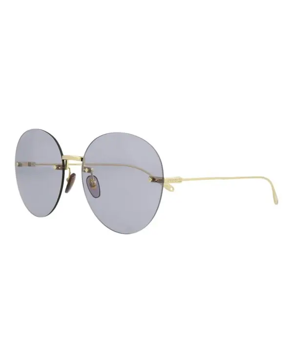 Gucci Round Oval Sunglasses - Gold/violet (gg1149s