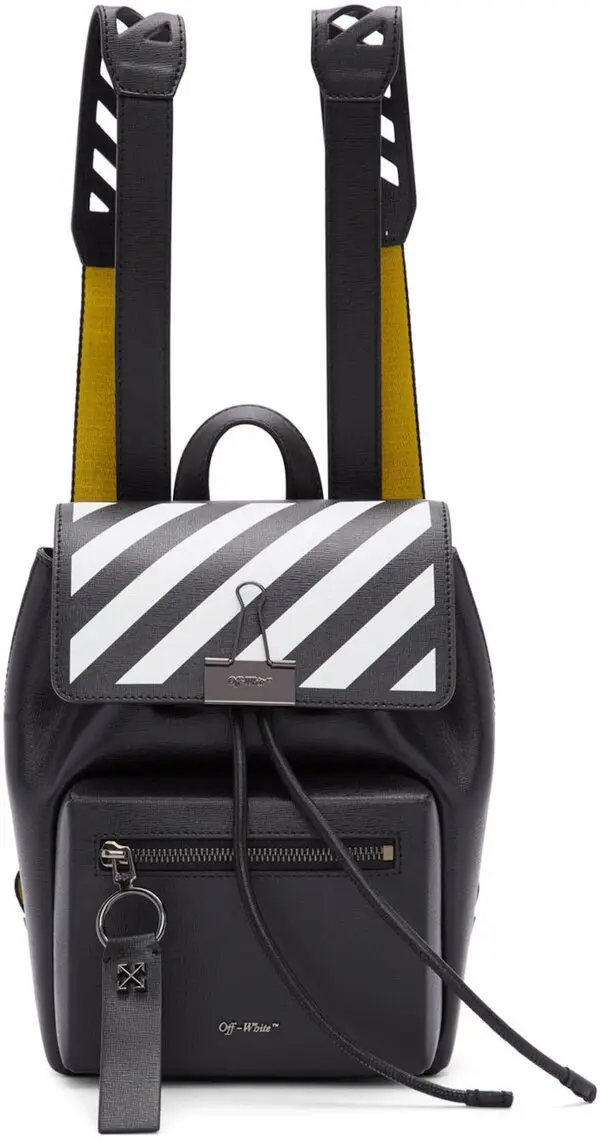 Off-White Backpack Diag - Black White Yellow