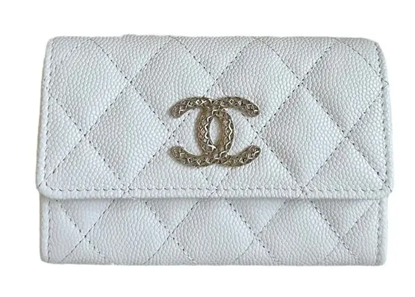 Chanel Cc Card Holder - White (ap3187)