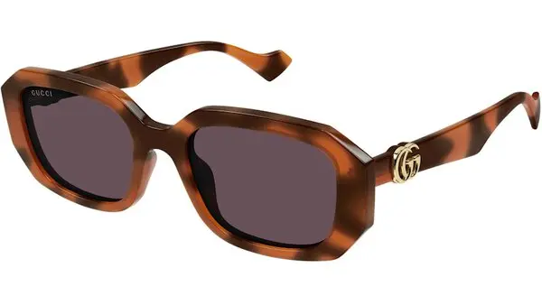 Gucci Gg Generation Rectangle Sunglasses - Orange/violet (gg1535s/005)