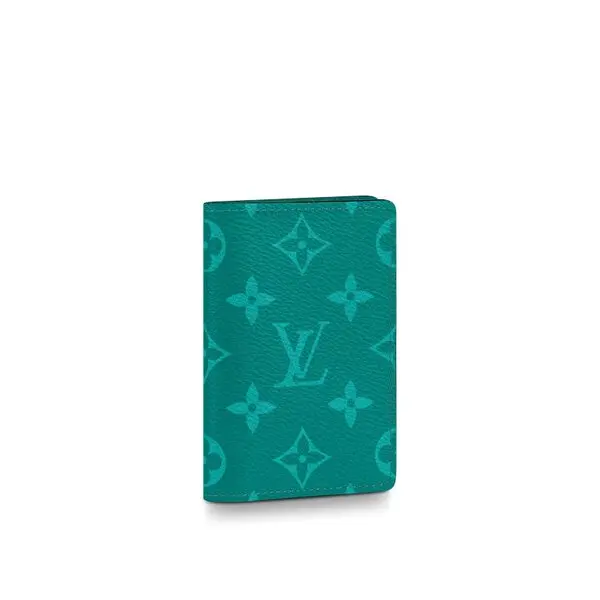LOUIS VUITTON Pocket Organizer Monogram Amazon Taiga - Pine Green
