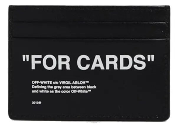 Off-White Quote For Cards Card Holder - Black