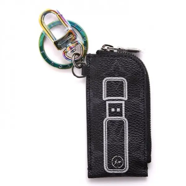 LOUIS VUITTON X Fragment Key Pouch Flash Drive Monogram Eclipse - Black/grey