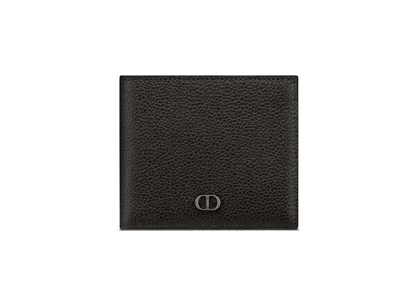 Dior Essentials Wallet - Black Grained Calfskin With Cd Icon Signature