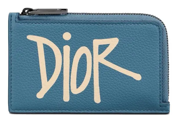 Dior And Shawn Zipped Card Holder - Blue