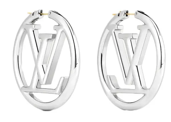 LOUIS VUITTON Louise Hoop Earrings - Silver