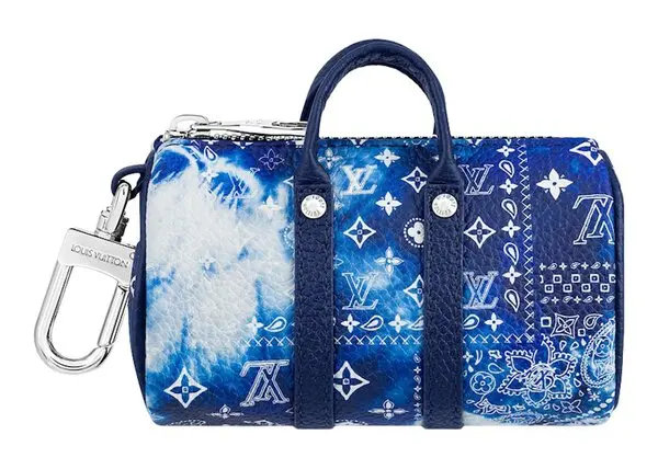 LOUIS VUITTON Mini Keepall Monogram Bandana - Bleached Blue