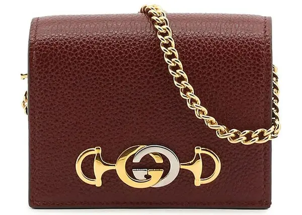Gucci Zumi Chain Wallet - Burgundy