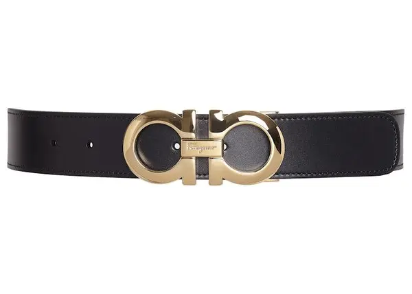 FERRAGAMO Reversible And Adjustable Gancini Belt 675542 586940 - Black/dark Brown
