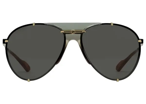 Gucci Aviator Metal Sunglasses - Ruthenium Grey (‎624148 I3330 8012)