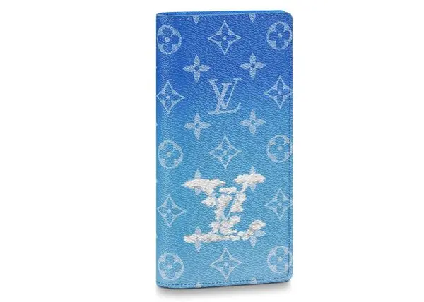 LOUIS VUITTON Brazza Wallet Clouds Monogram - Blue