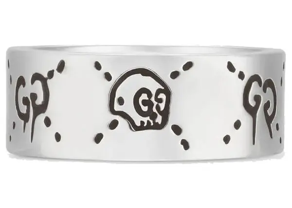 Gucci Ghost Skull Ring - Silver
