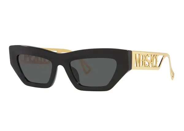 Versace Cat Eye Sunglasses - Black/grey (ve4432u)