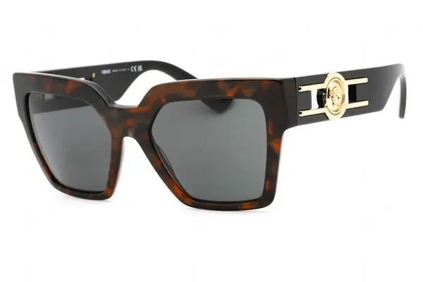 Versace Square Frame Sunglasses - Havana/dark Grey (ve4458/542987)