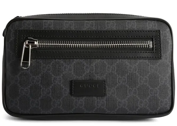 Gucci Gg Supreme Soft Waist Bag - Black/grey