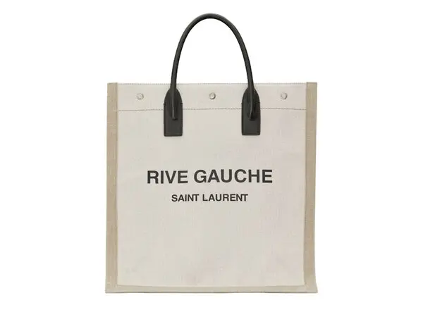 Saint Laurent Rive Gauche North/south Tote - White Linen/beige
