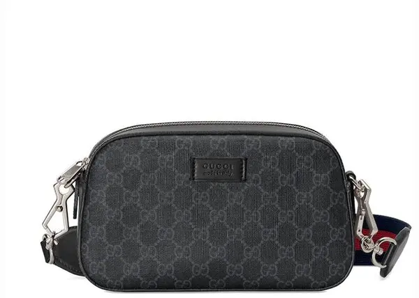 Gucci Gg Supreme Small Shoulder Bag - Black/grey