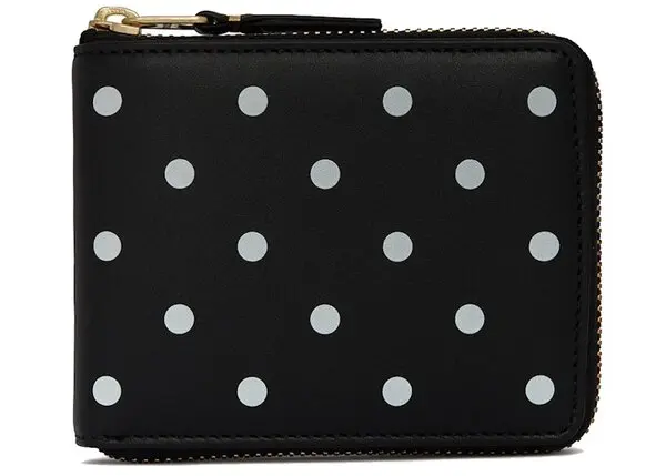 Comme Des Garçons Sa7100pd Wallet Polka Dots - Black