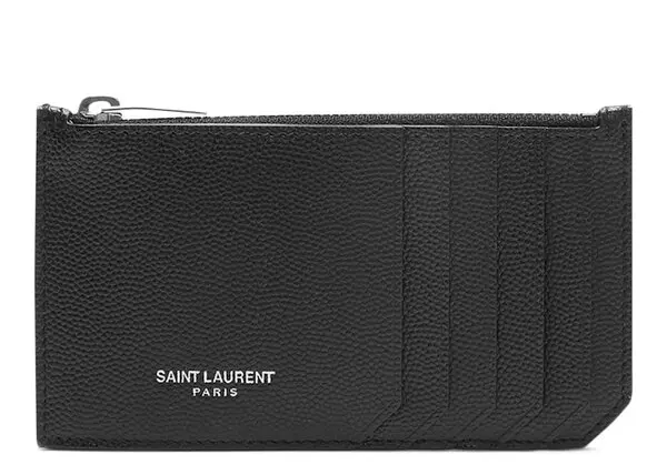 Saint Laurent 5 Fragments Pouch Card Case Grain De Poudre - Black