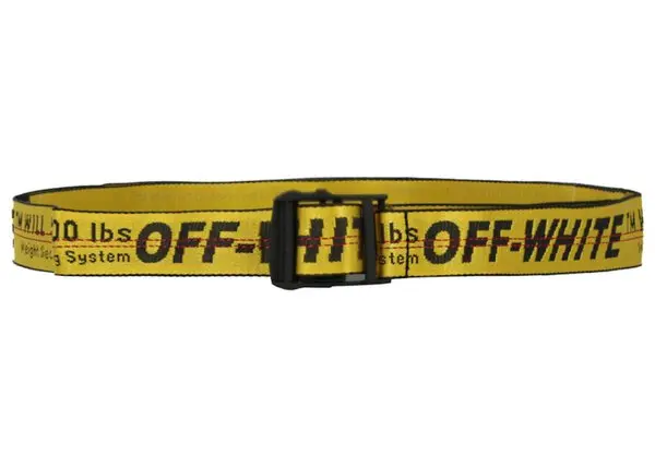 Off-White Industrial Logo Belt - Yellow