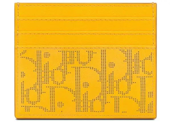 Dior World Tour Card Holder Oblique Galaxy - Yellow