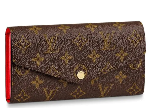 LOUIS VUITTON Sarah Wallet Monogram - Coquelicot Lining