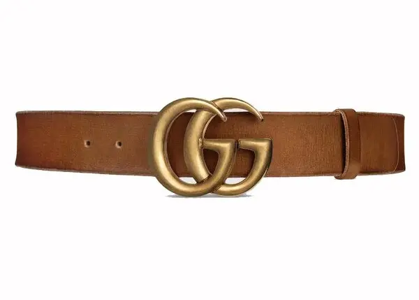 Gucci Gg Marmont Wide Belt - Brown